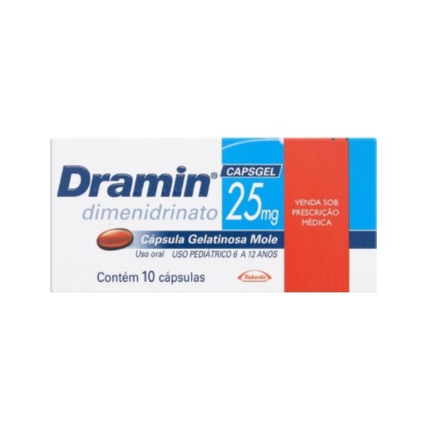 DRAMIN CAPS GEL 25MG 10CAP - Remed Medicamentos Especiais